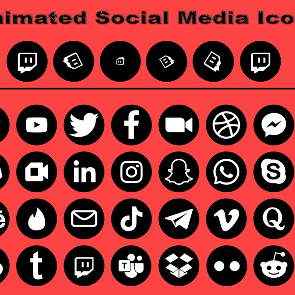 Animated Social Media Icon - Etsy