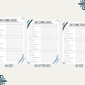 Printable Cleaning Schedule, Cleaning Checklist, Cleaning Planner, A4 ...