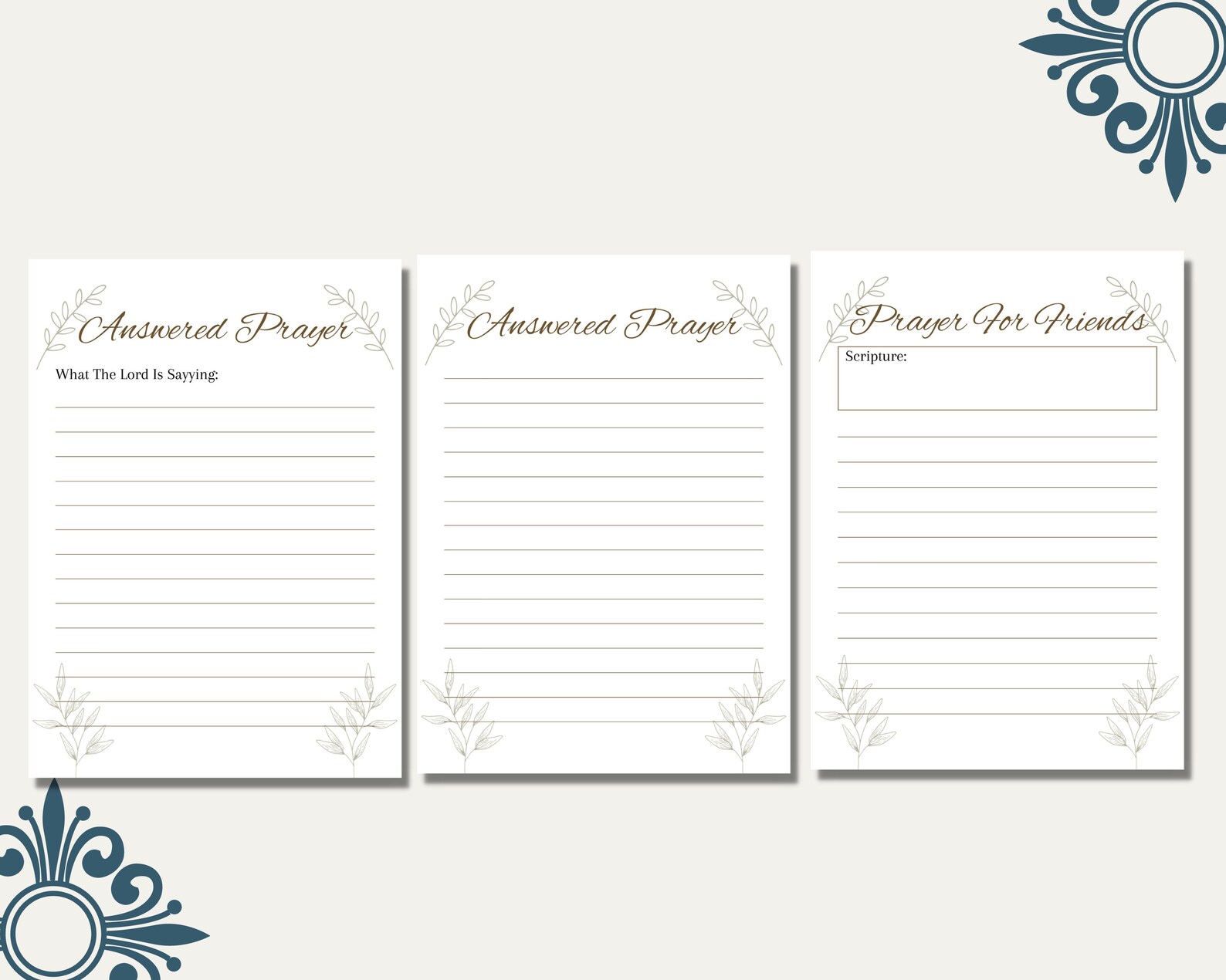 Printable Prayer Journal Template Bible Study Journal Sermon - Etsy