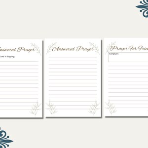 Printable Prayer Journal Template, Bible Study Journal, Sermon Notes ...