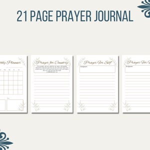 Printable Prayer Journal Template, Bible Study Journal, Sermon Notes ...