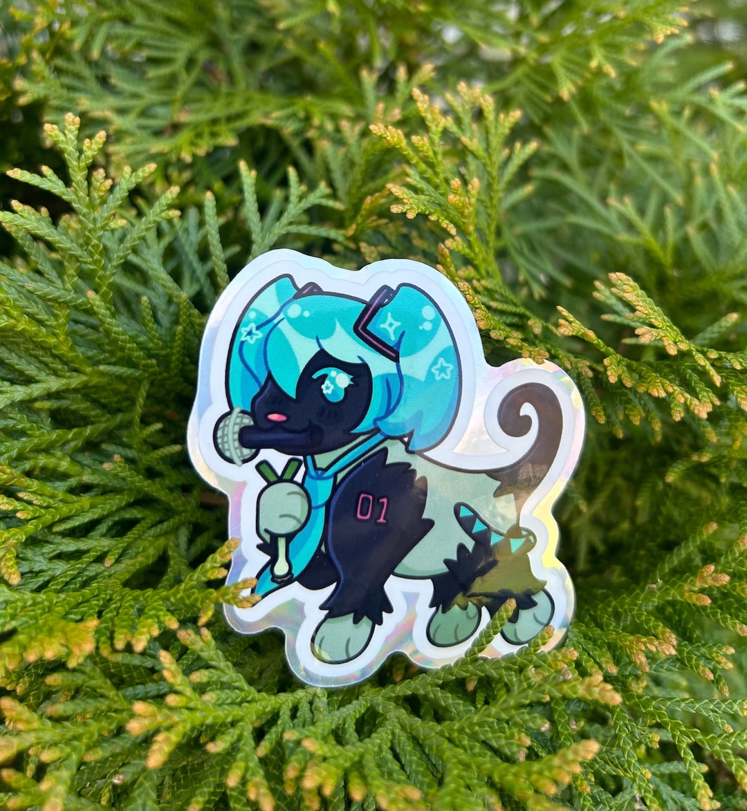 Hatsune Miku Puppy Holographic Sticker - Pupsune Miku - Etsy
