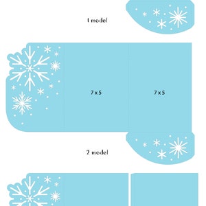Card Template With Snowflakes Svg, Winter Wedding Invitation, Cash ...