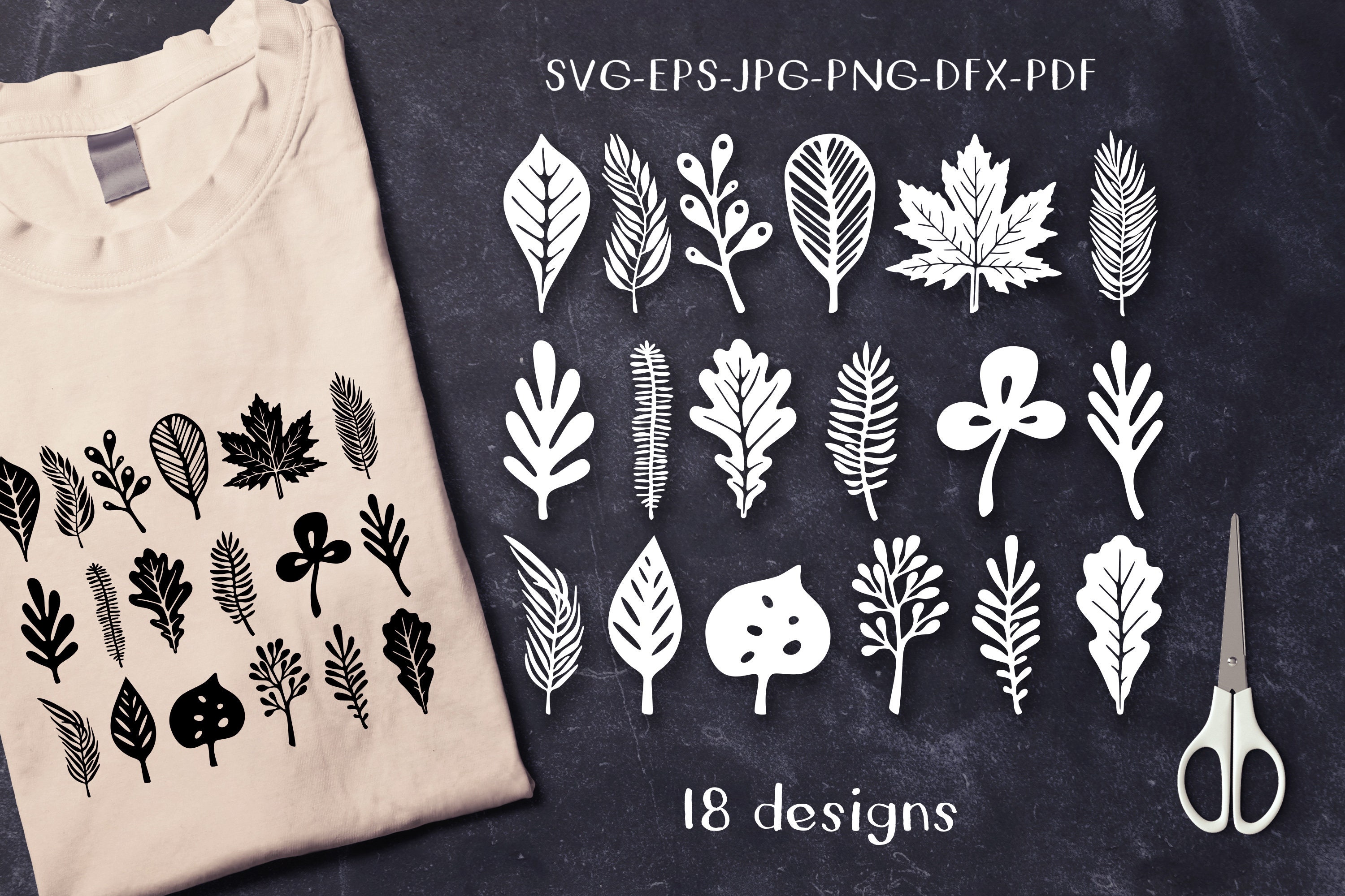 Fall Leaves Set SVG Autumn Decor Maple Leaf Oak Botanical - Etsy
