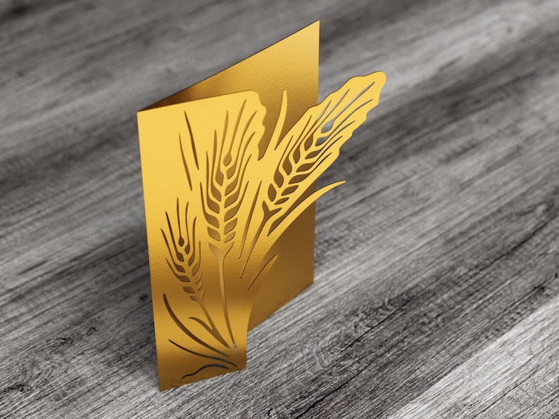 Rustic Wedding Invitation Envelope SVG With Wheat Card - Etsy