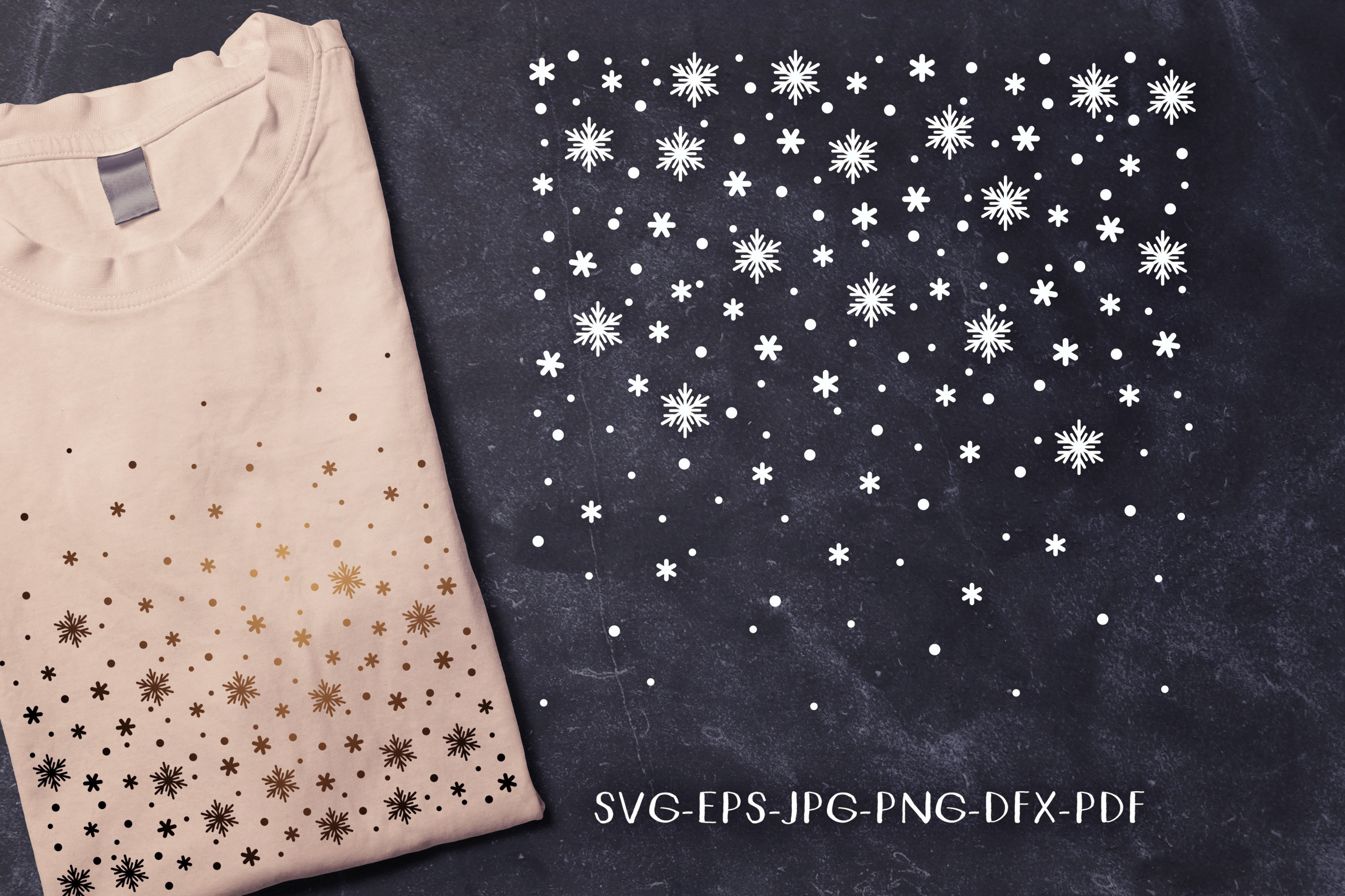 Snowflake Pattern SVG, Christmas Background With Snowfall, Holiday ...