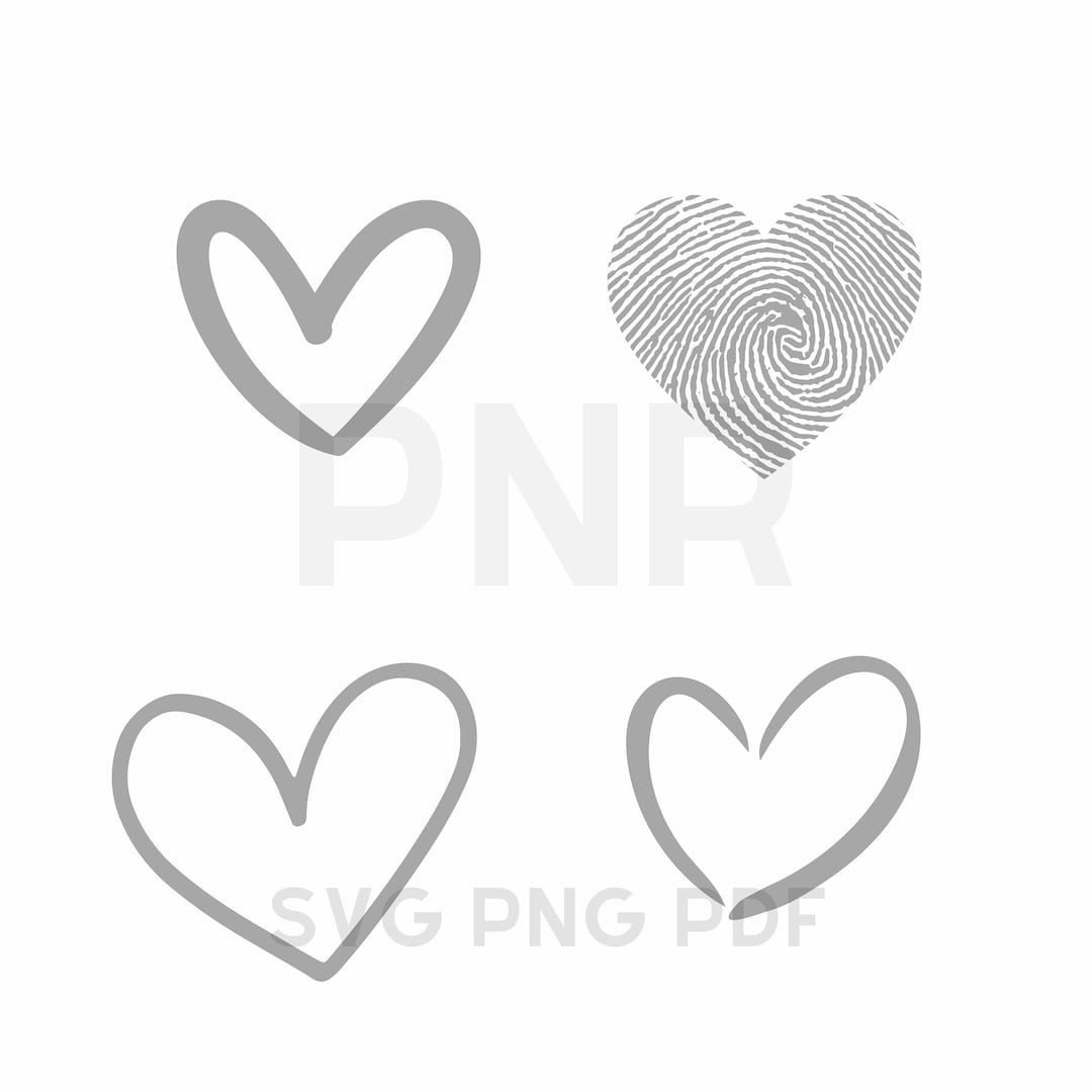 Gray Heart Svg, 4 Piece Svg Bundle, Light Gray Hearts Clipart Png Pdf ...