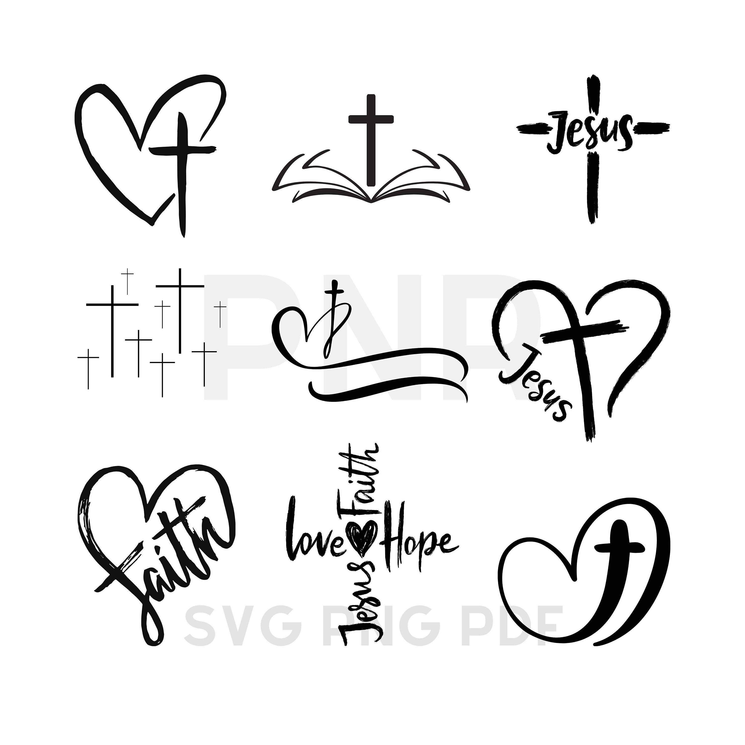 Christian Svg, Christian Digital Download, 9 Pieces Svg - Etsy