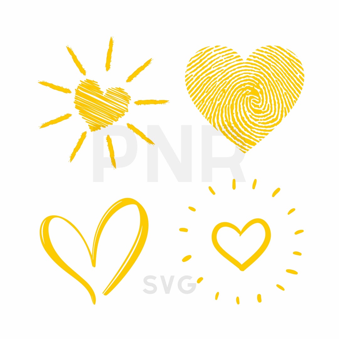 Sun, Sun Heart Svg, 4 Pieces Svg - Etsy