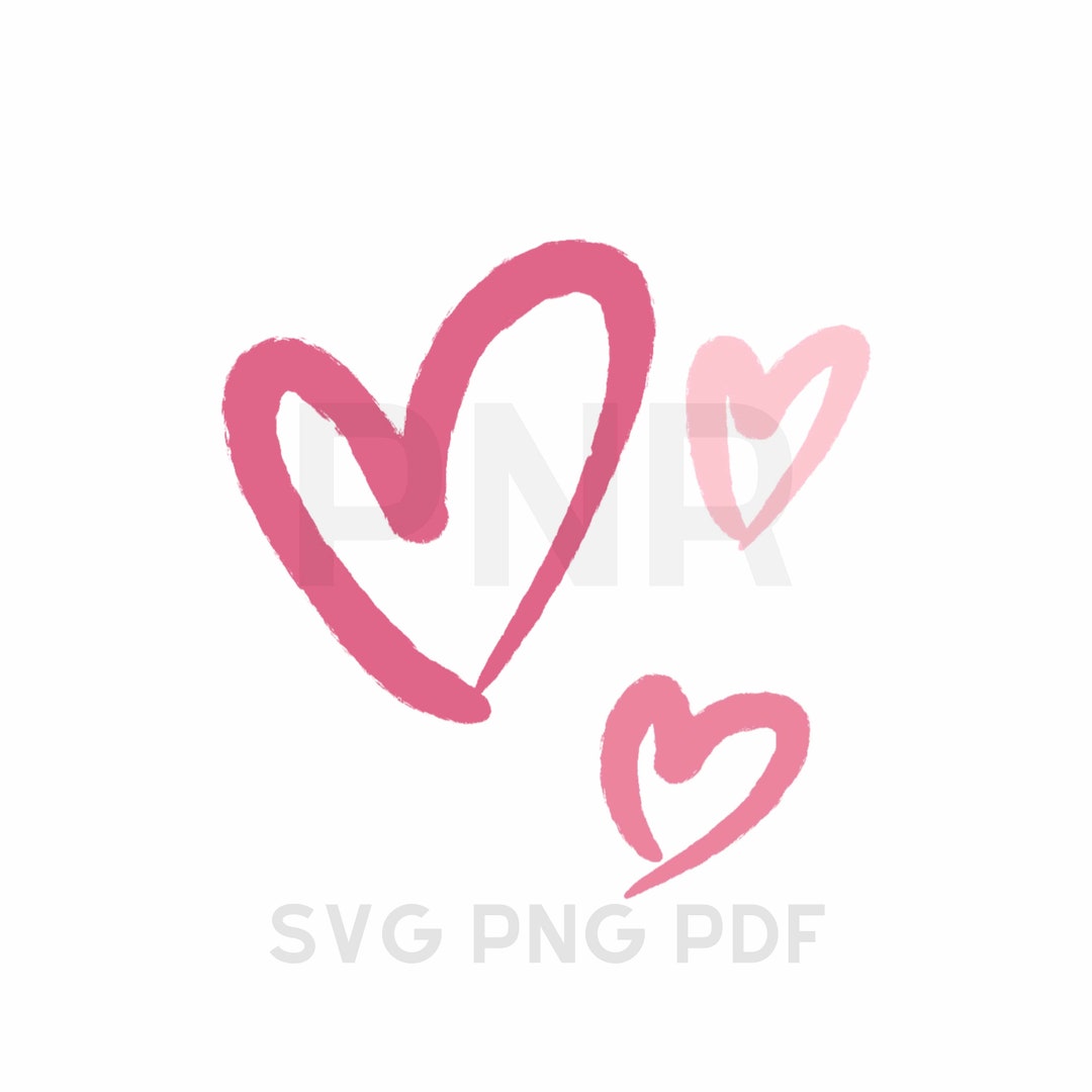 Pink Three Hearts SVG | Cute Heart Trio Clipart Png PDF | Valentine SVG ...
