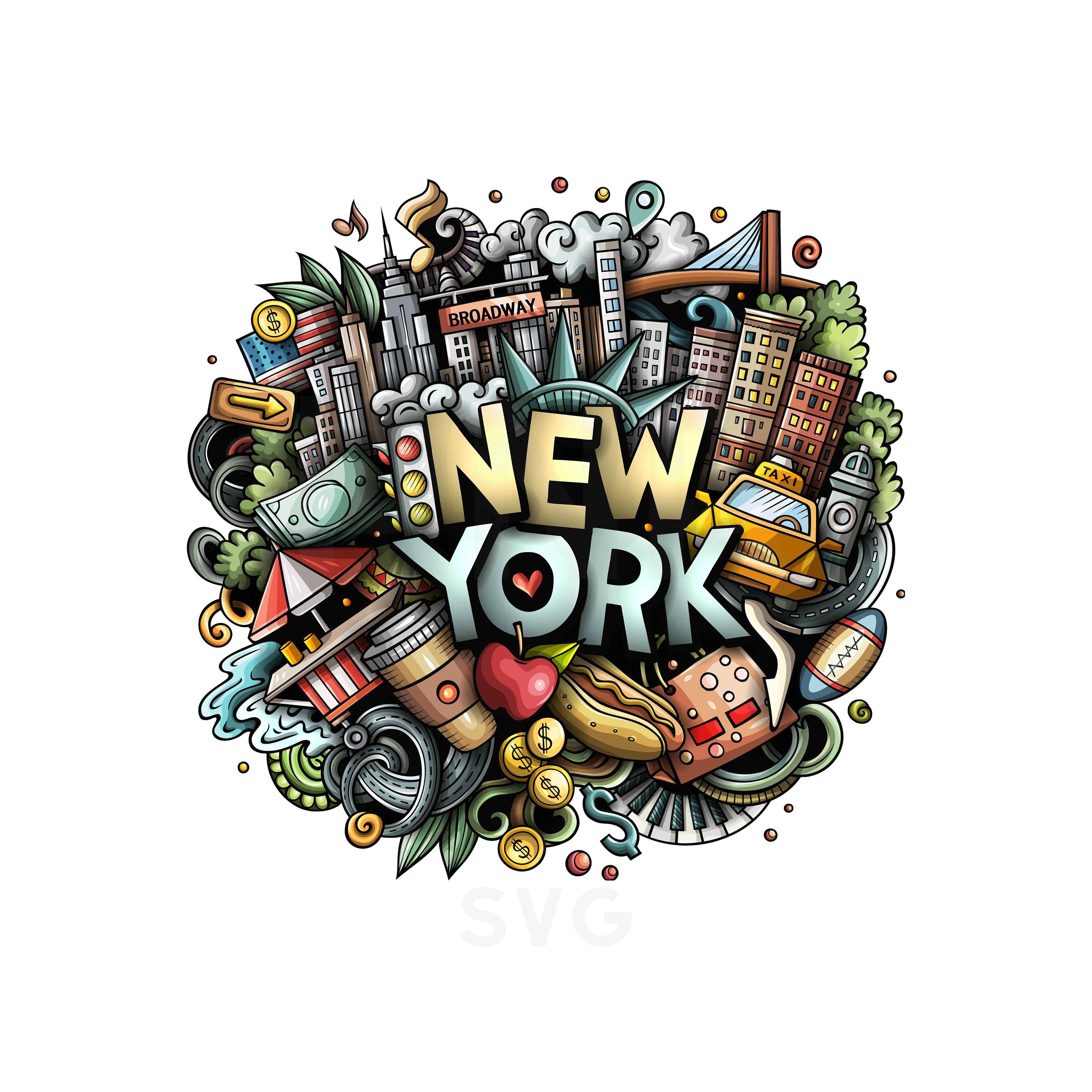 New York Svg, 1 Pieces Svg - Etsy