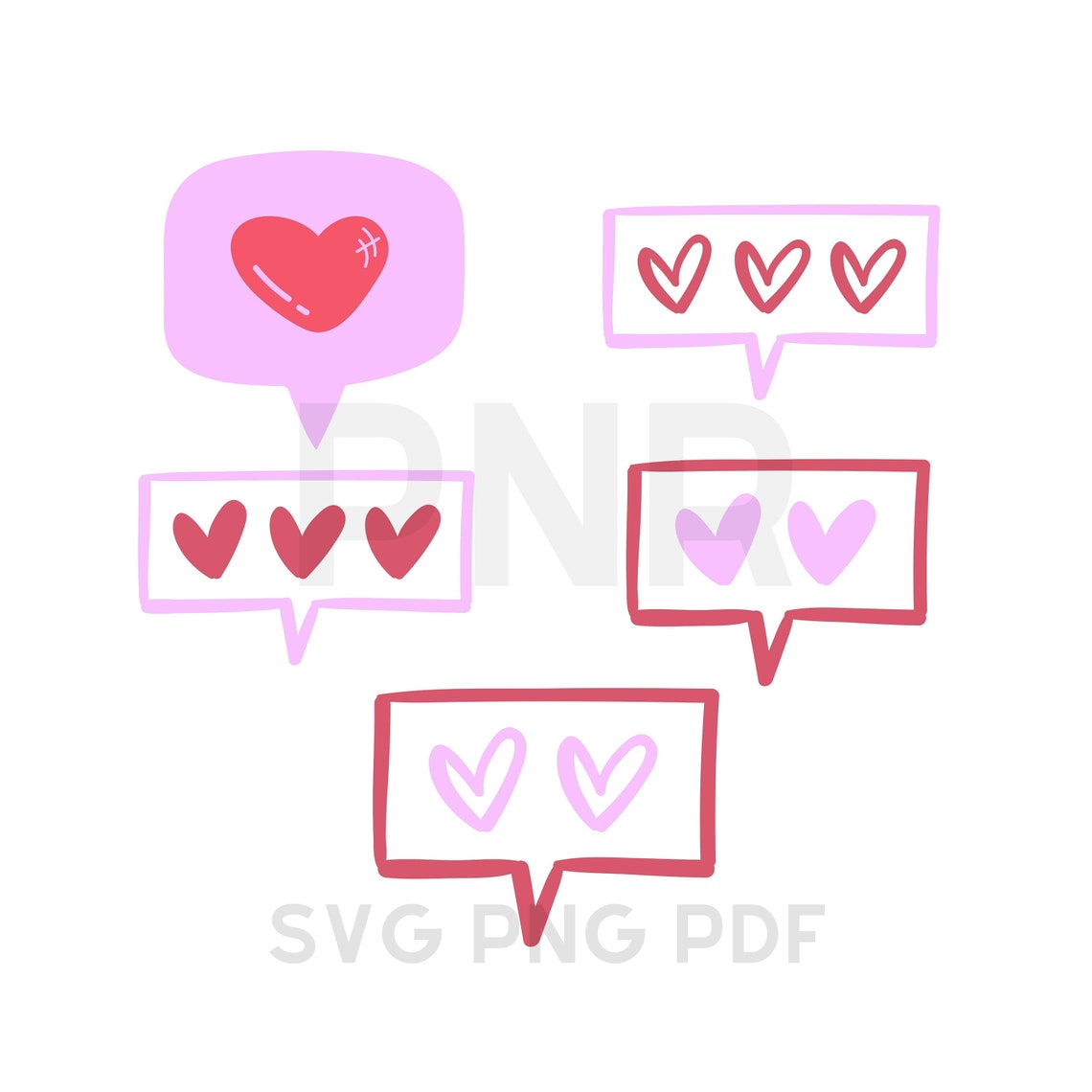 Pink Heart, Pink Hearts Card Svg, Pink Two Hearts, Pink Two Hearts Svg ...