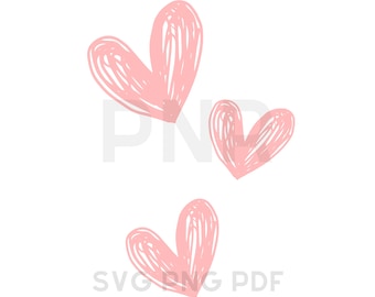 Pink Heart Svg, Png, Jpg, Pdf, Digital Download File - Etsy
