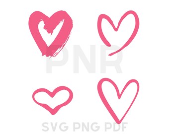Pink Heart Svg, Png, Jpg, Pdf, Digital Download File - Etsy