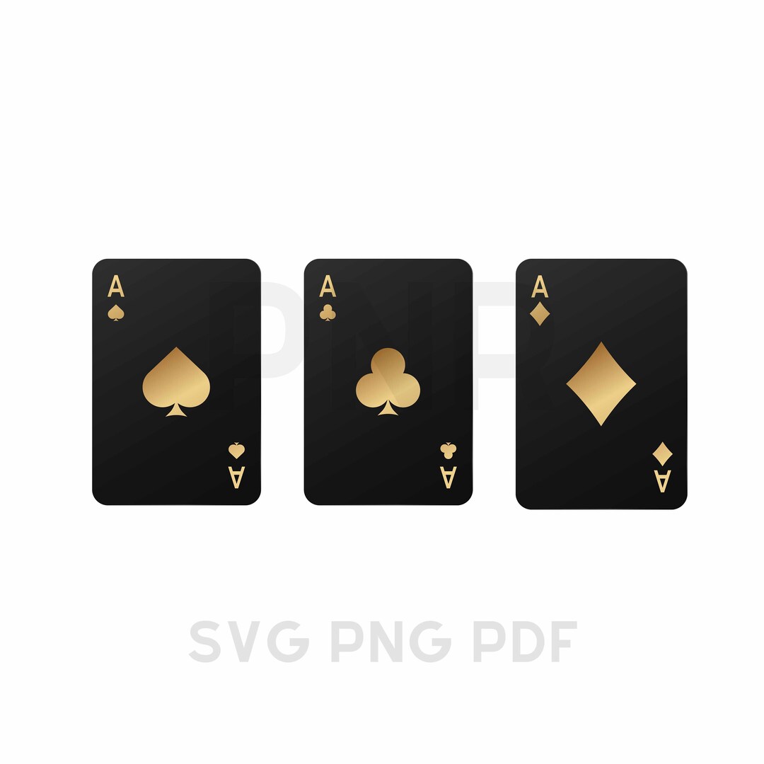 Playing Cards Svg, Poker Cards Svg, 3 Pieces Svg - Etsy