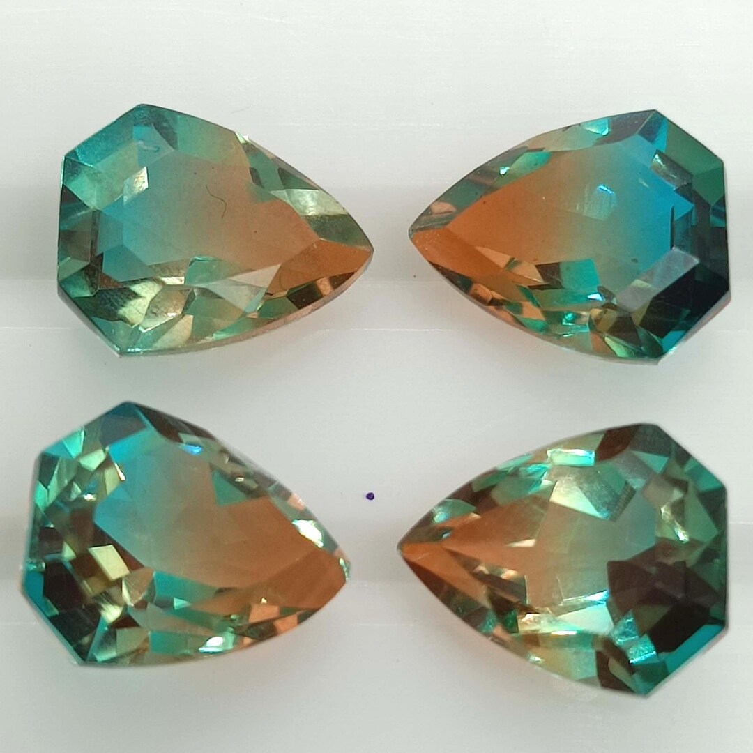 Alexandrite Quartz Shield Gemstone Doublet: Bi-faceted Jewelry Making ...