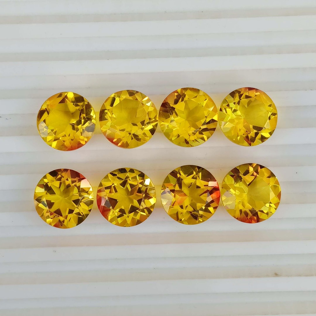Sphalerite Color Quartz Doublet: Round Faceted Gemstone for Jewelry ...