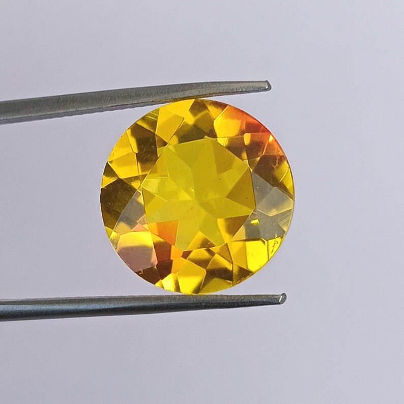 Sphalerite Color Quartz Doublet: Round Faceted Gemstone for Jewelry ...
