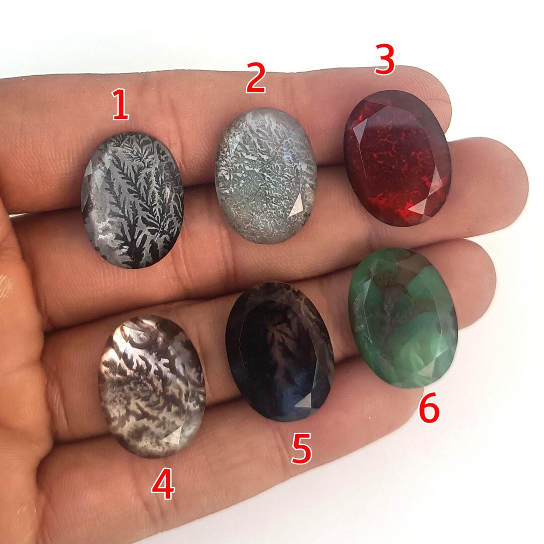 Multi Color Natural Quartz Doublet Oval Faceted Top Flat Back Composed ...