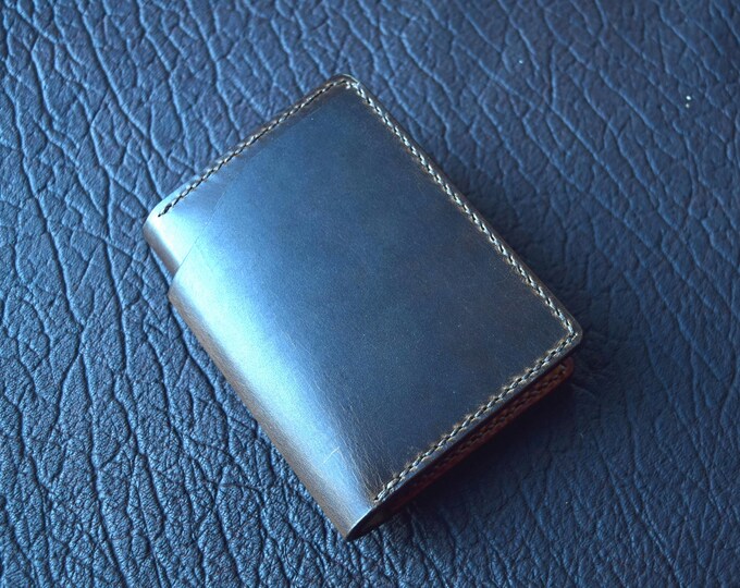 Handmade Horween Dublin Leather Rugged Tall Wallet, Made in USA - Etsy