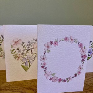 Set of 6 Hand Painted Floral Greetings Cards A6 Size for Any Occasion ...