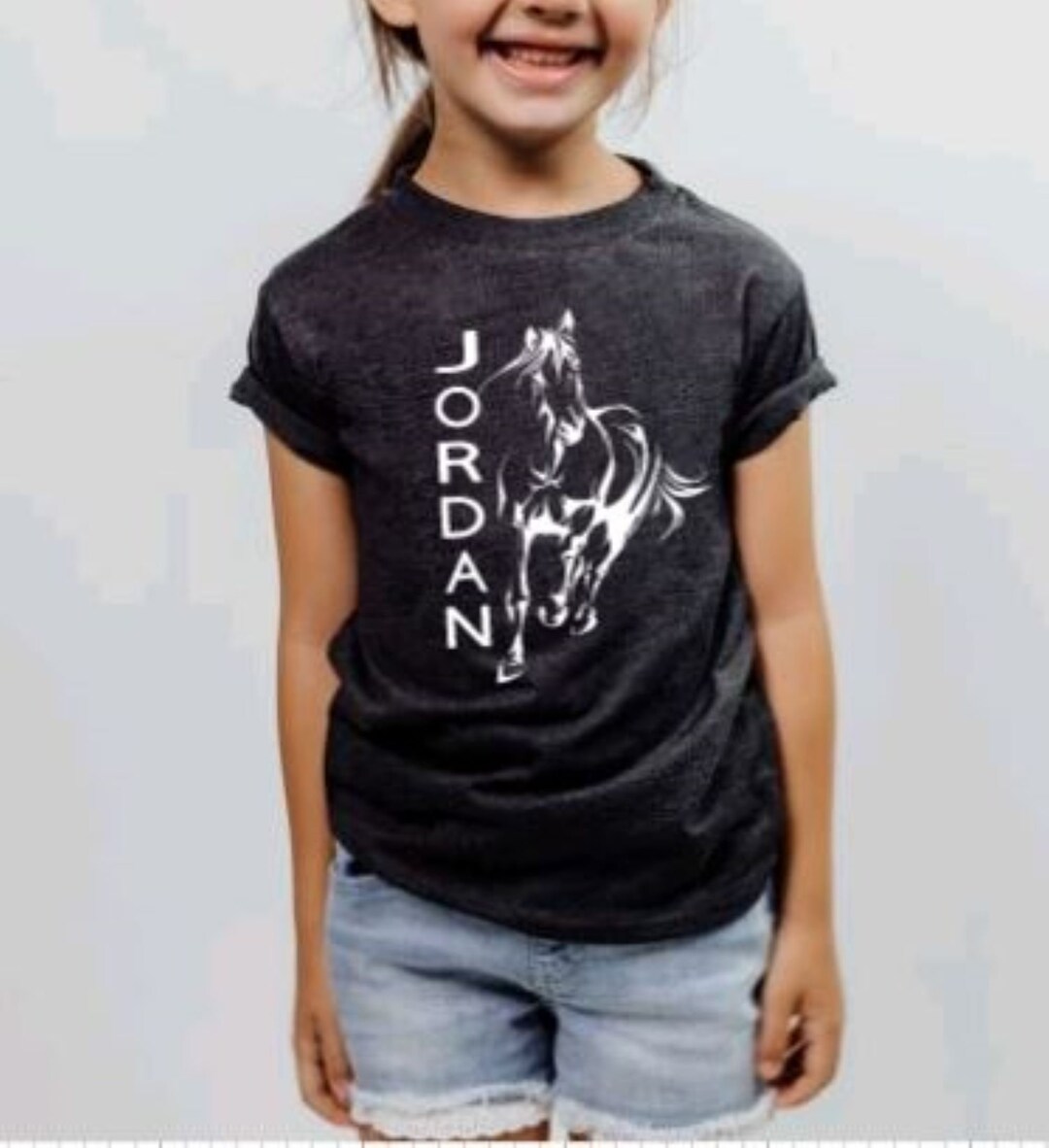 Custom Horse Shirt for Kids, Equestrian T-shirt for Girls, Personalized ...