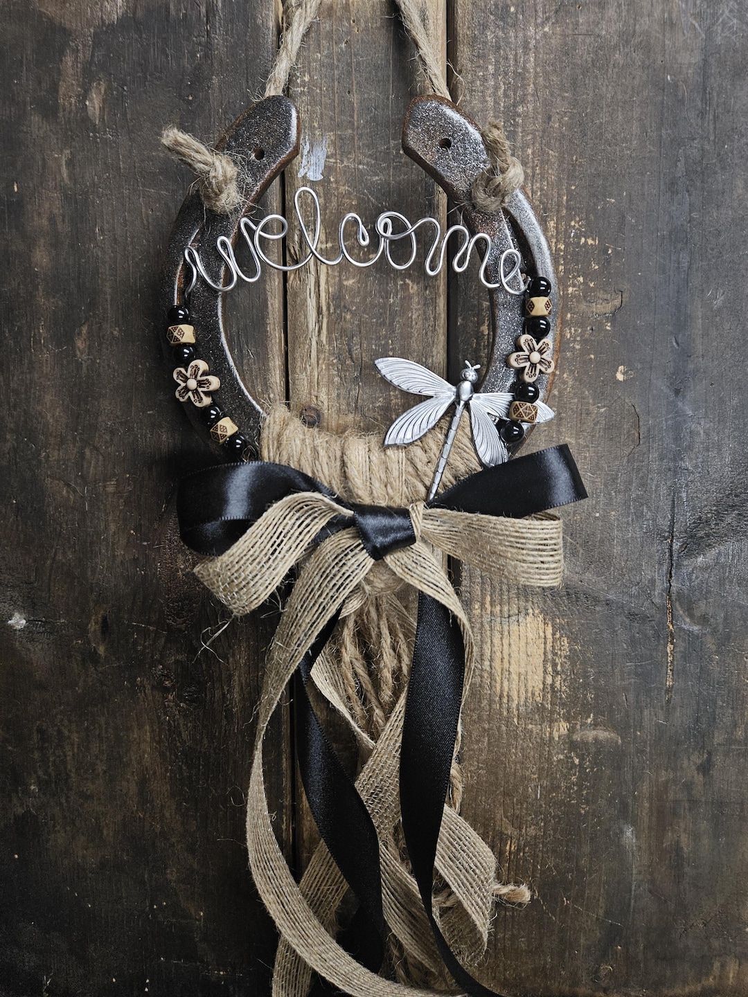 Rustic Horseshoe Decor, Horse Lover Gift, Decorated Horseshoe ...