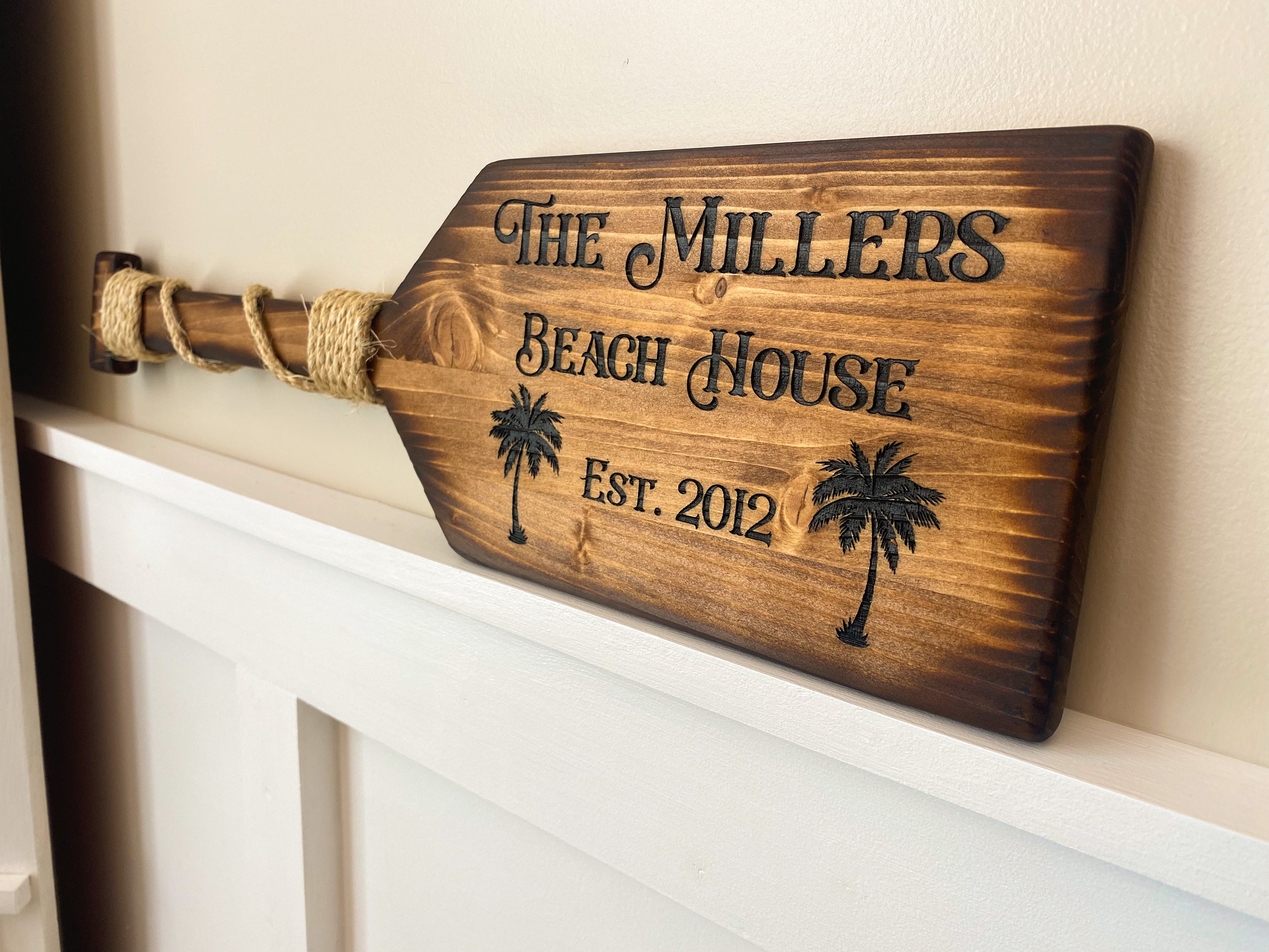 Nautical Paddle Decor-beach House, Lake House, Cabin and Personalized ...
