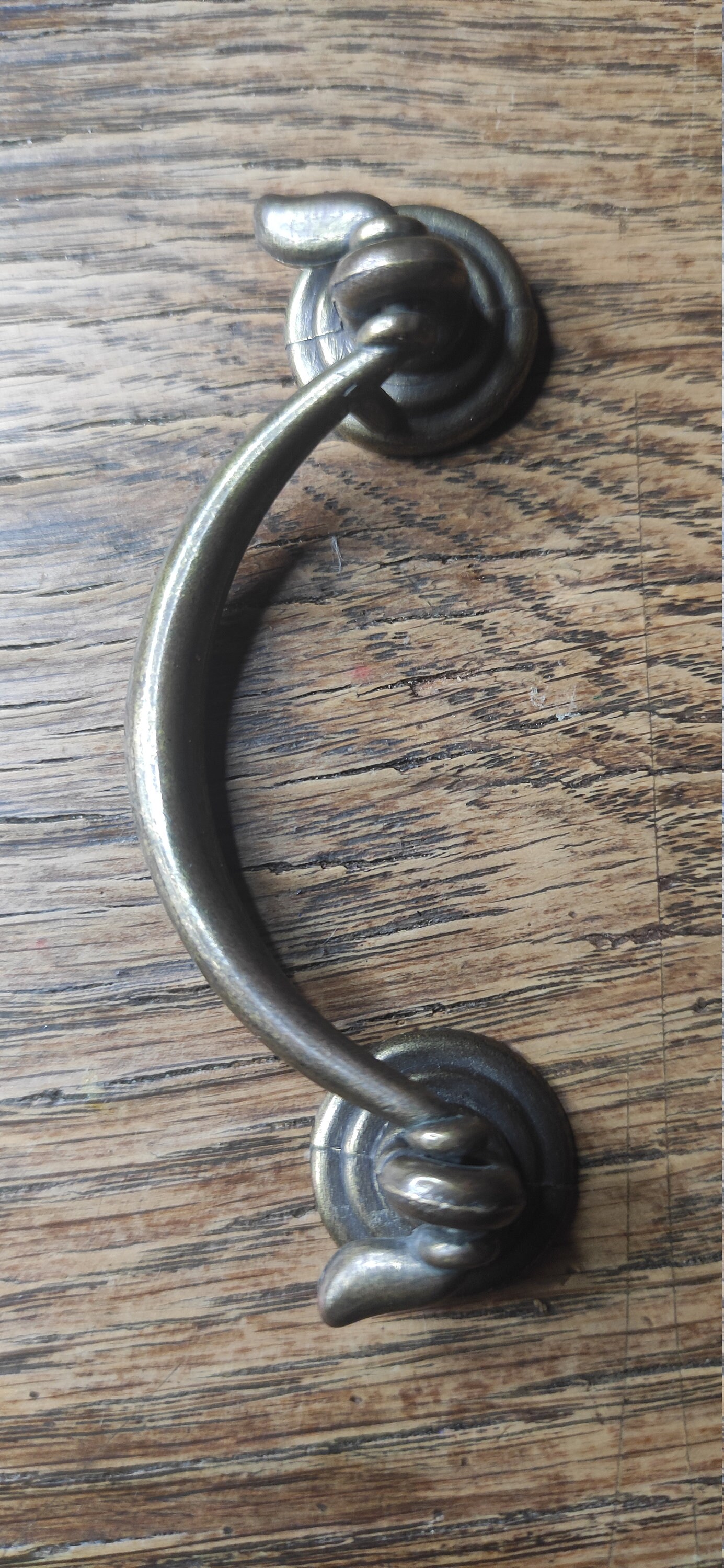 Handle Pull Antique Brass Drop Handle Drawer Pull - Etsy