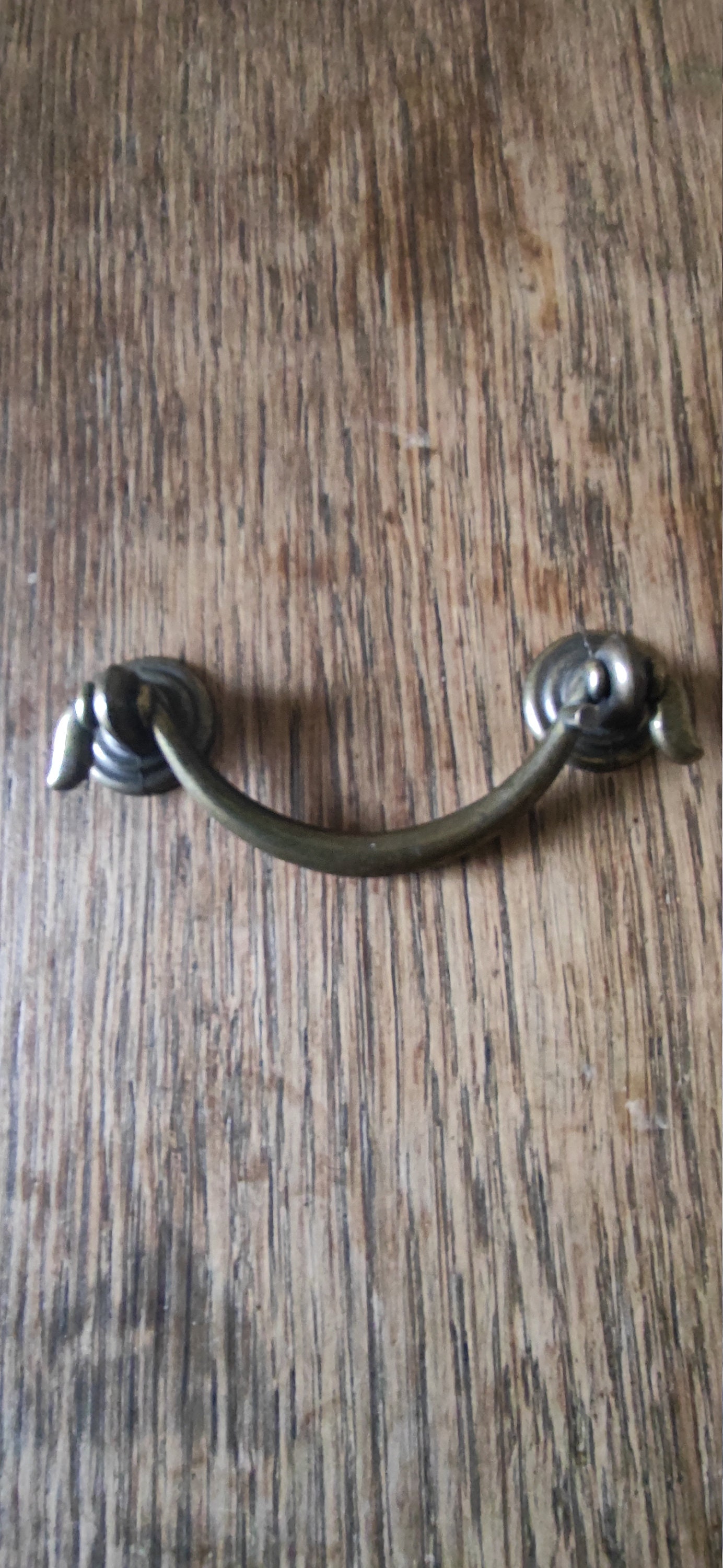Handle Pull Antique Brass Drop Handle Drawer Pull - Etsy