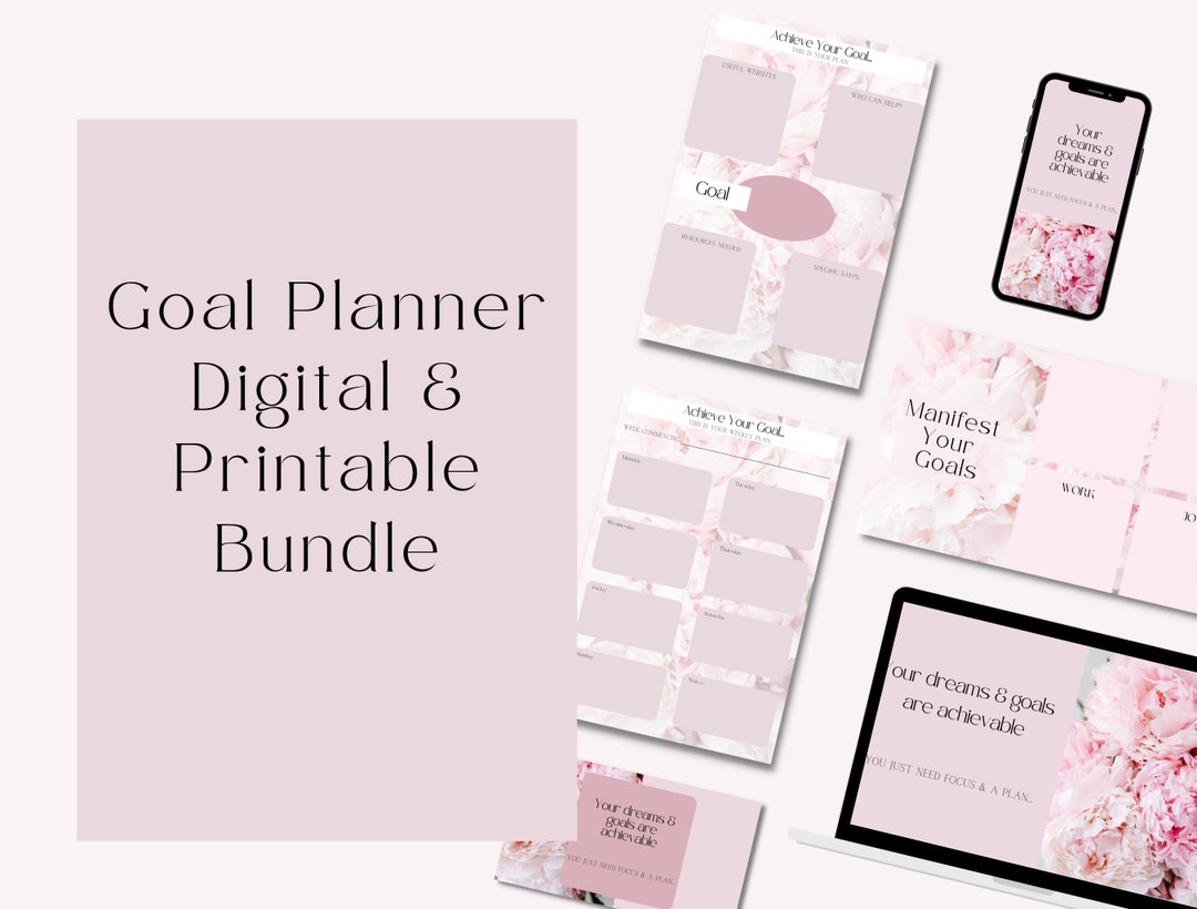 Goal Setting Worksheet | Goal Planner | Weekly Planner Printable ...