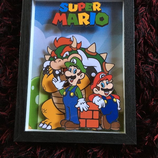 Mario Frame 3d - Etsy