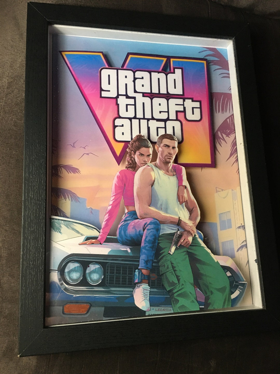 The Car Number 6 3D Frame/frame - Etsy