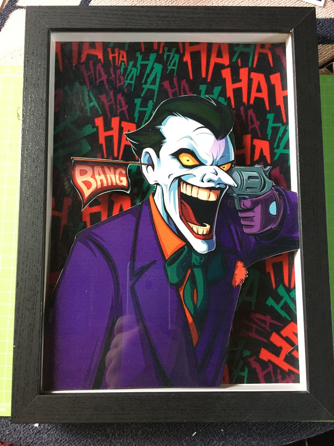 90s Cartoon Joker - 3D Frame - Etsy