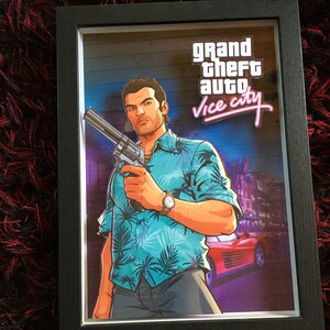 GTA Vice City Grand Theft Auto Vice City 3D Frame - Etsy