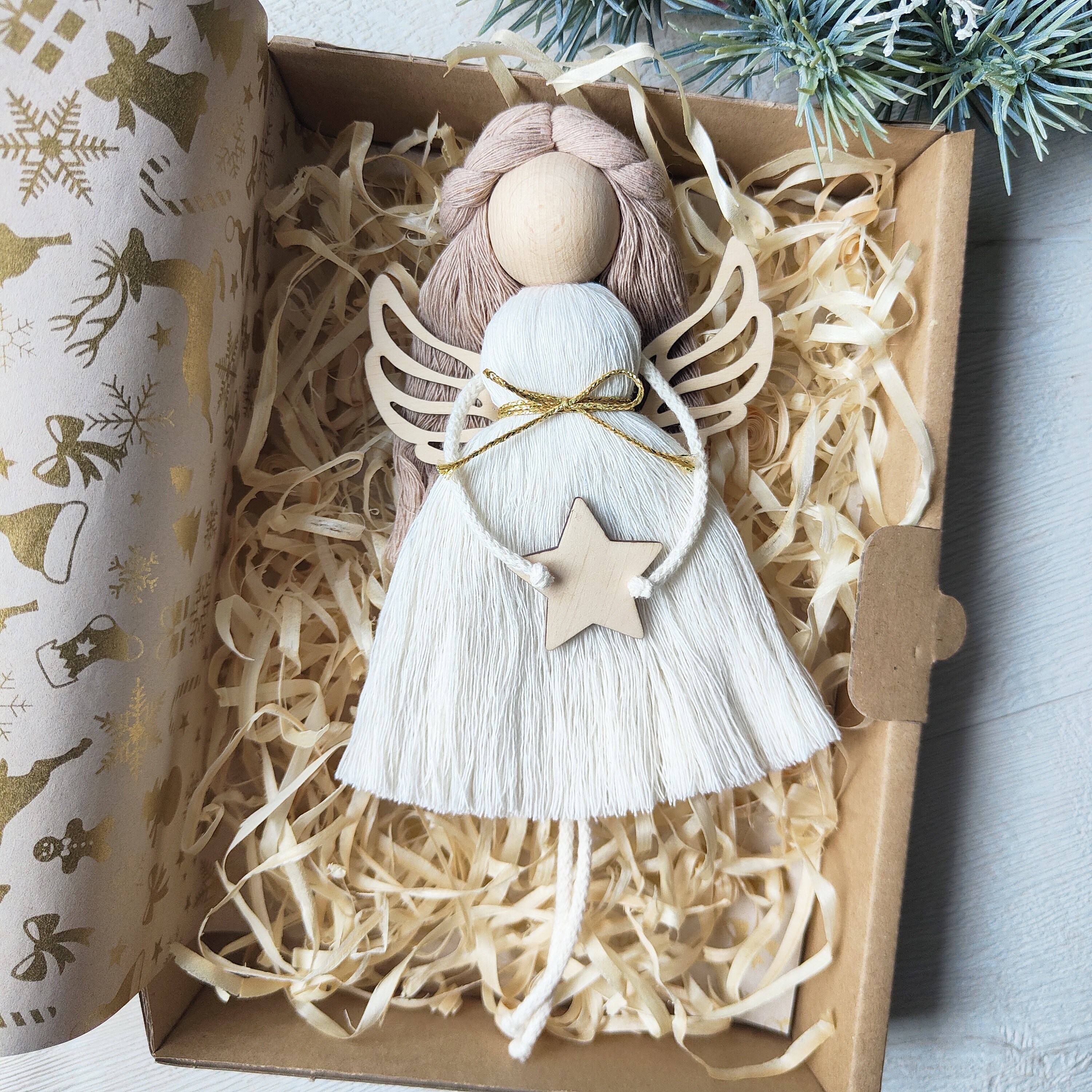 Christmas Angel, Macrame Angel, Hanging Angel, Christmas Decoration ...