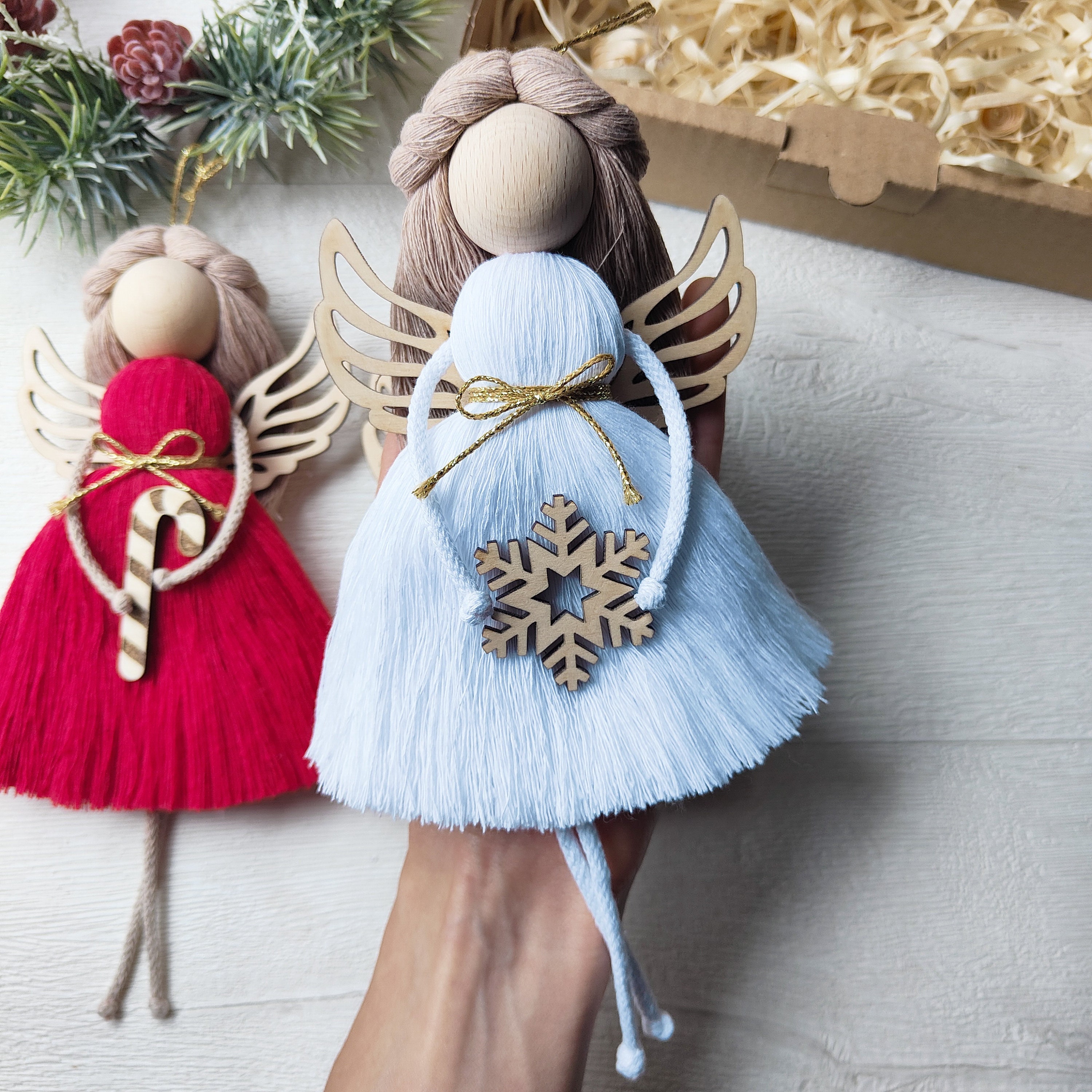 Christmas Angel, Macrame Angel, Hanging Angel, Christmas Decoration ...