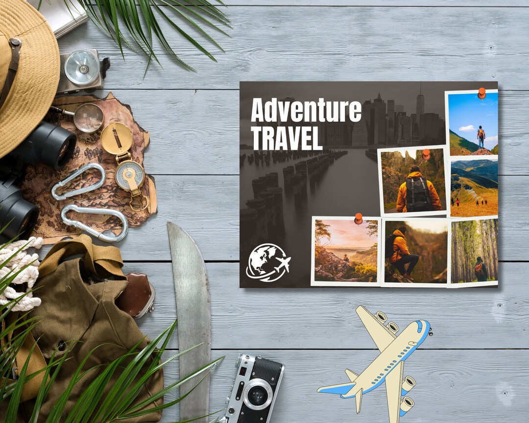 Editable Travel Scrapbook, Editable Photo Book Templates, Edit in Canva ...