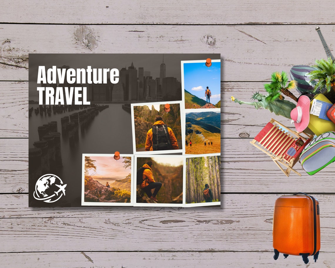 Editable Travel Scrapbook, Editable Photo Book Templates, Edit in Canva ...