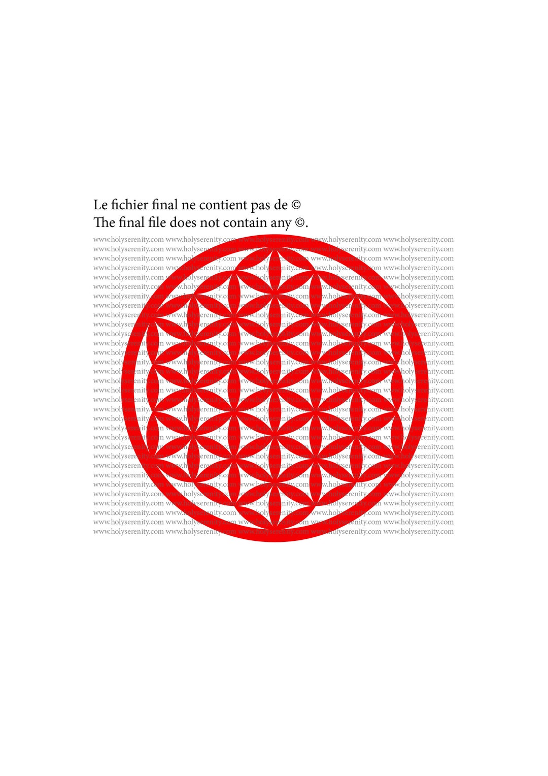 Red Flower of Life, Flower of Life to Download, Flower of Life in Color ...