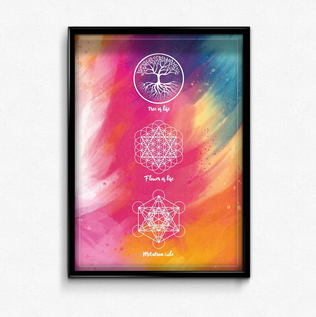 Flower of Life Poster PDF Poster to Download Spiritual and Energetic ...