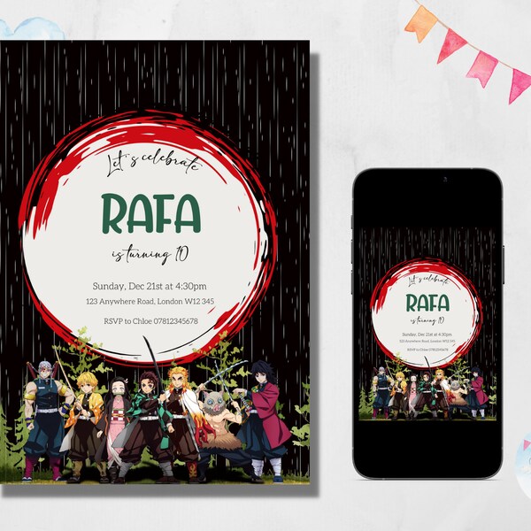 Demon Slayer Digital Paper - Etsy