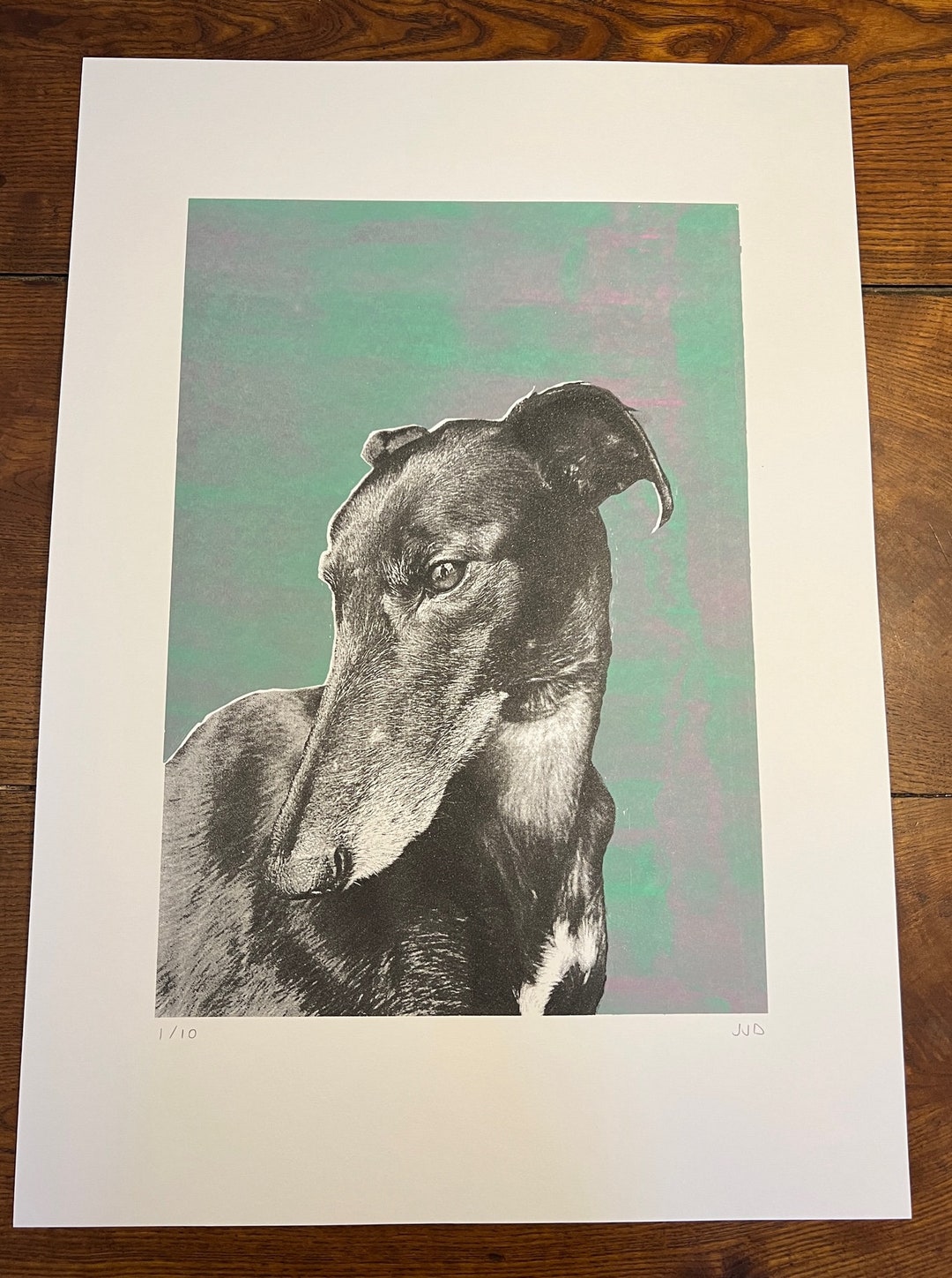 Limited Greyhound Screen Print (1 of 10) | A2 Screen Print | Greyhound ...