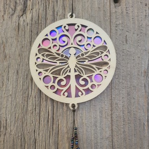 Dragonfly Suncatcher Reflector Upcycled Cds Laser Cut - Etsy