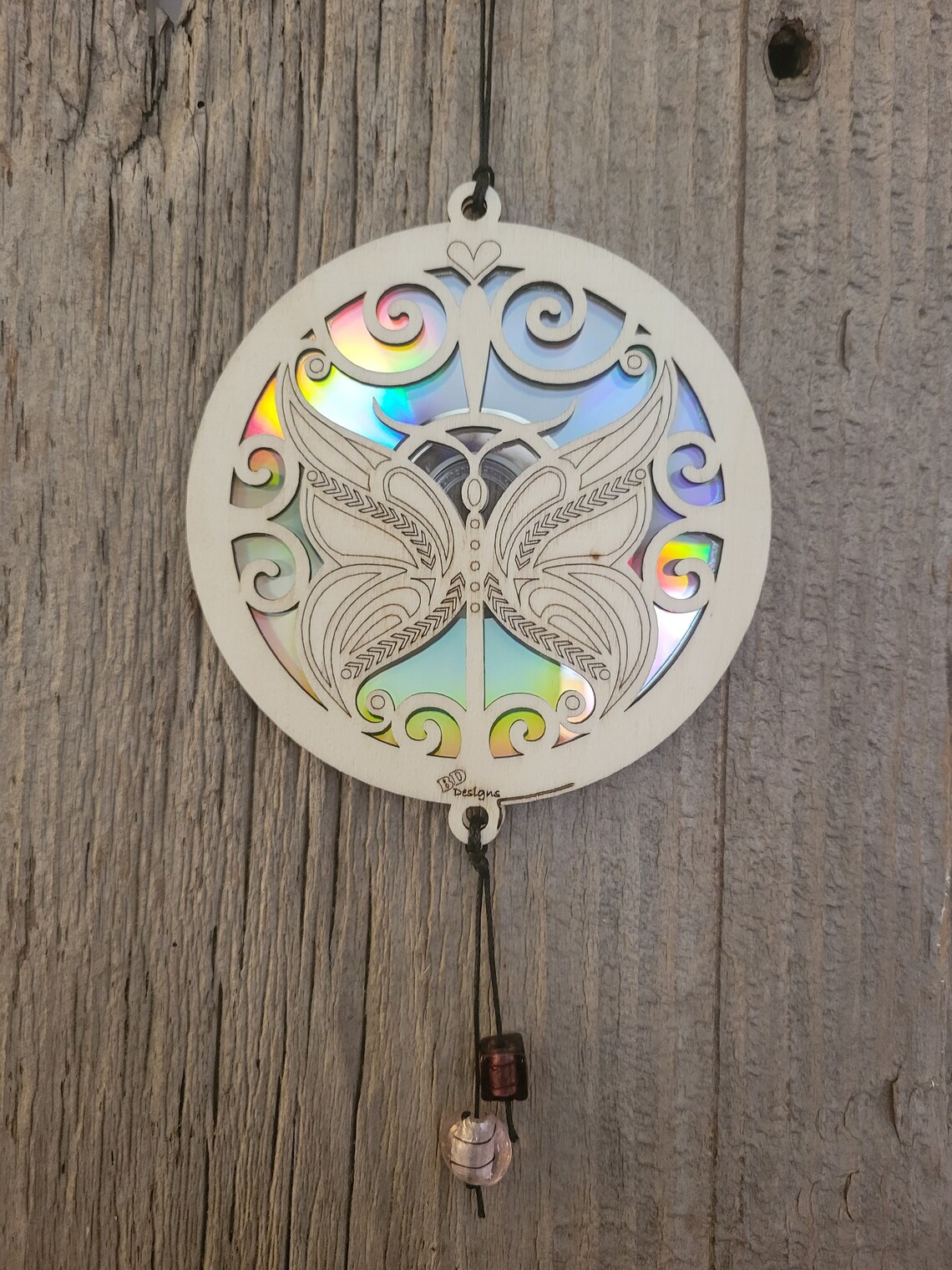 Butterfly Suncatcher Reflector Upcycled Cds Laser Cut - Etsy