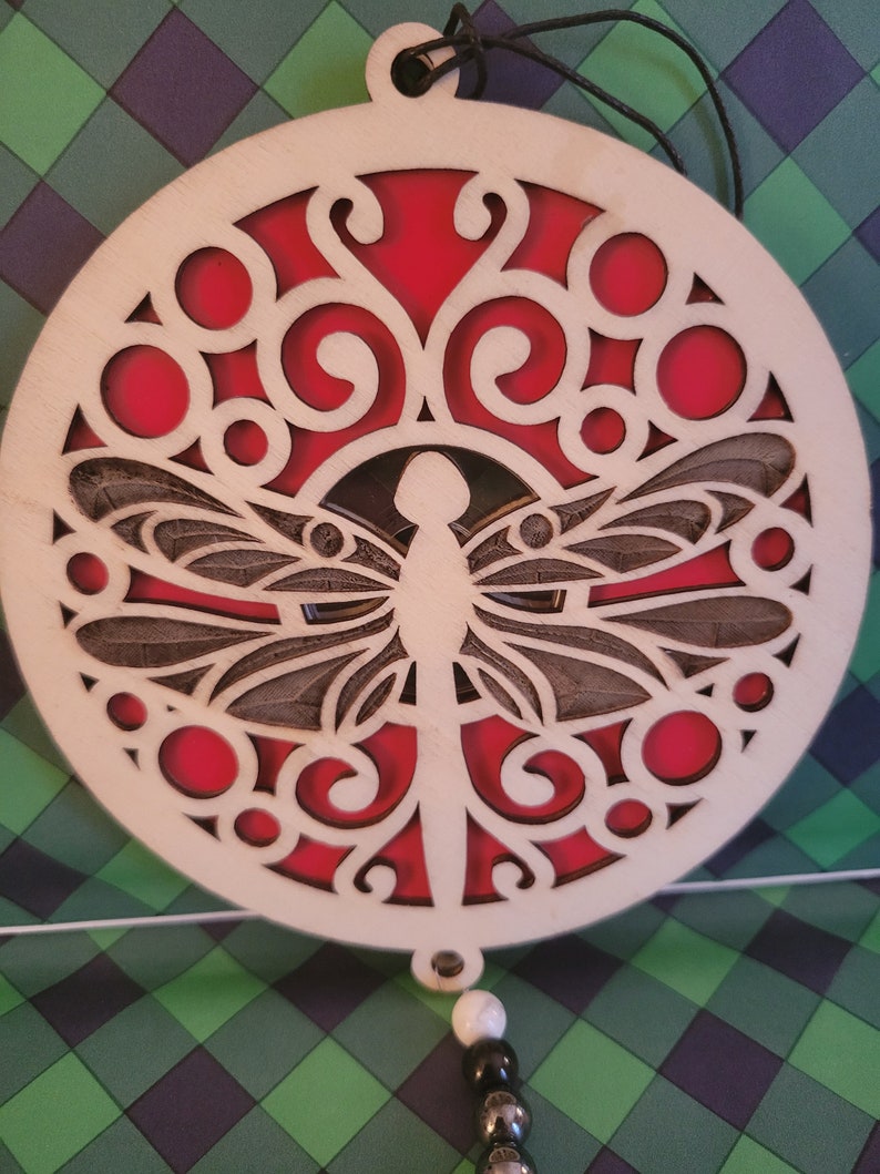Dragonfly Suncatcher Reflector Upcycled Cds Laser Cut - Etsy