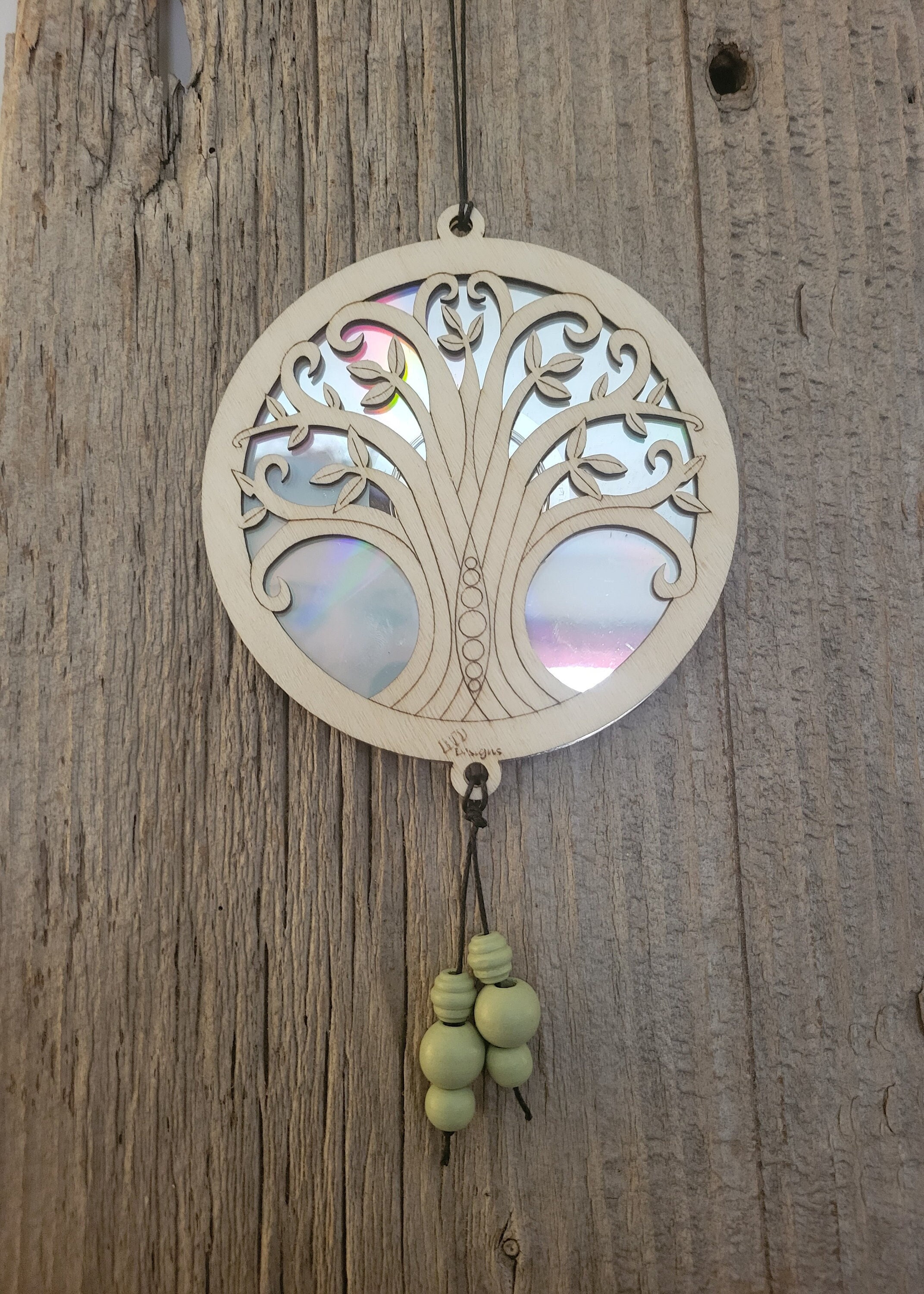 Family Tree Suncatcher Reflector Upcycled Cds Laser Cut - Etsy