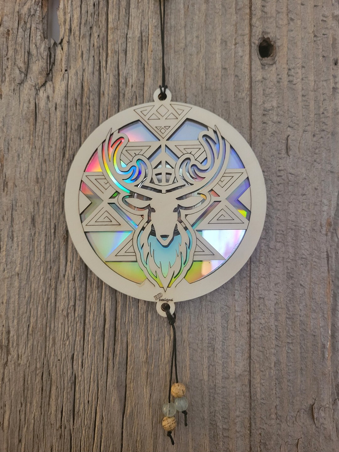 Elk Deer Reindeer Laser Cut Suncatcher Reflector Upcycled Cds - Etsy