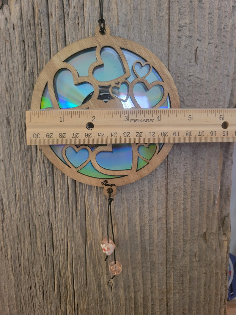 Lotsa Hearts Suncatcher Reflector Upcycled Cds - Etsy