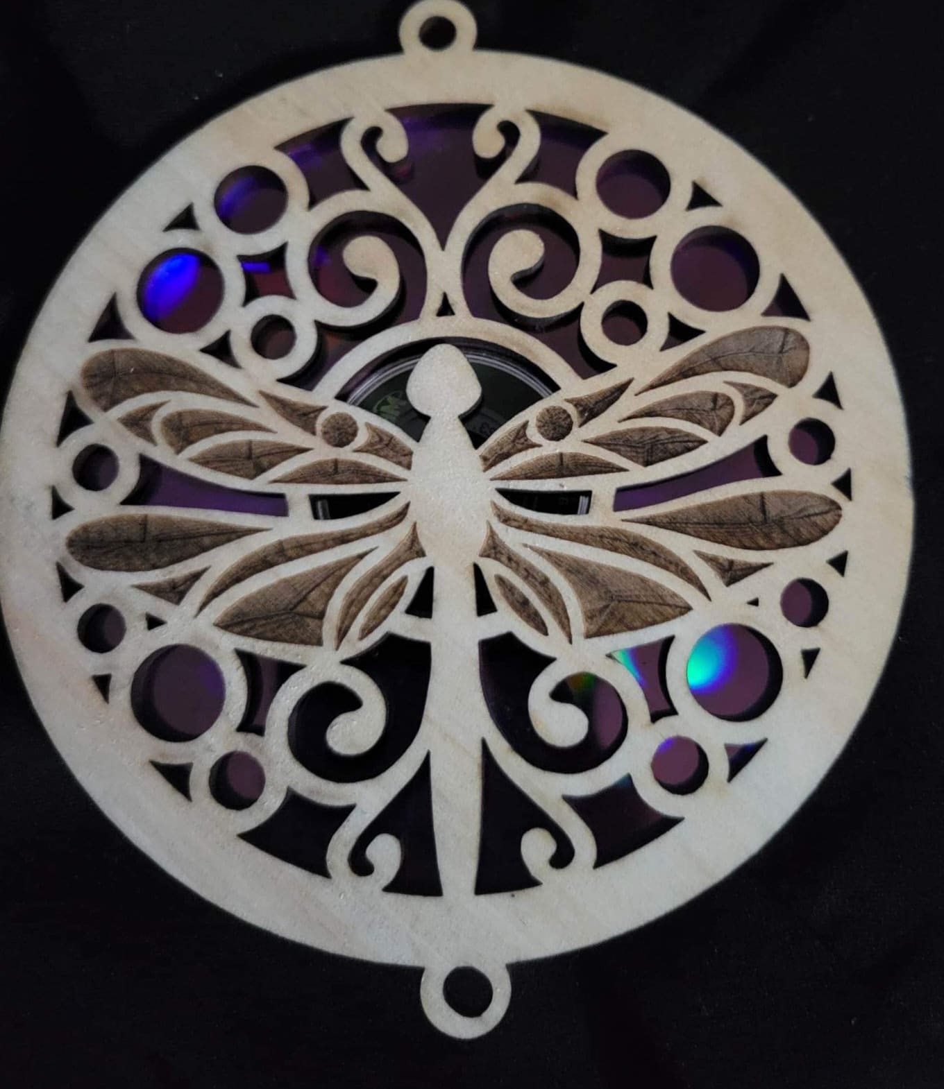 Dragonfly Suncatcher Reflector Upcycled Cds Laser Cut - Etsy